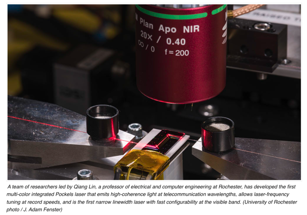 （レーザー関連）米・ロチェスター大学／A laser that could ‘reshape the landscape of integrated photonics’ | Optinews